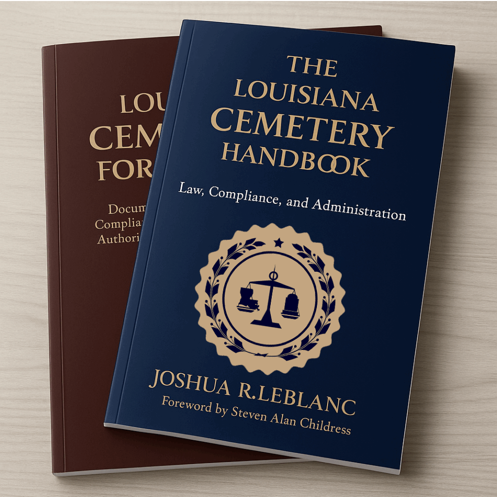 About the Louisiana Cemetery Handbook and Cemetery Forms Book | The ...